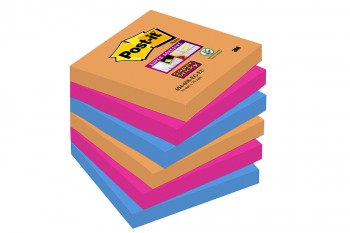 Post-it 5 blocs super sticky 75x75 assortis